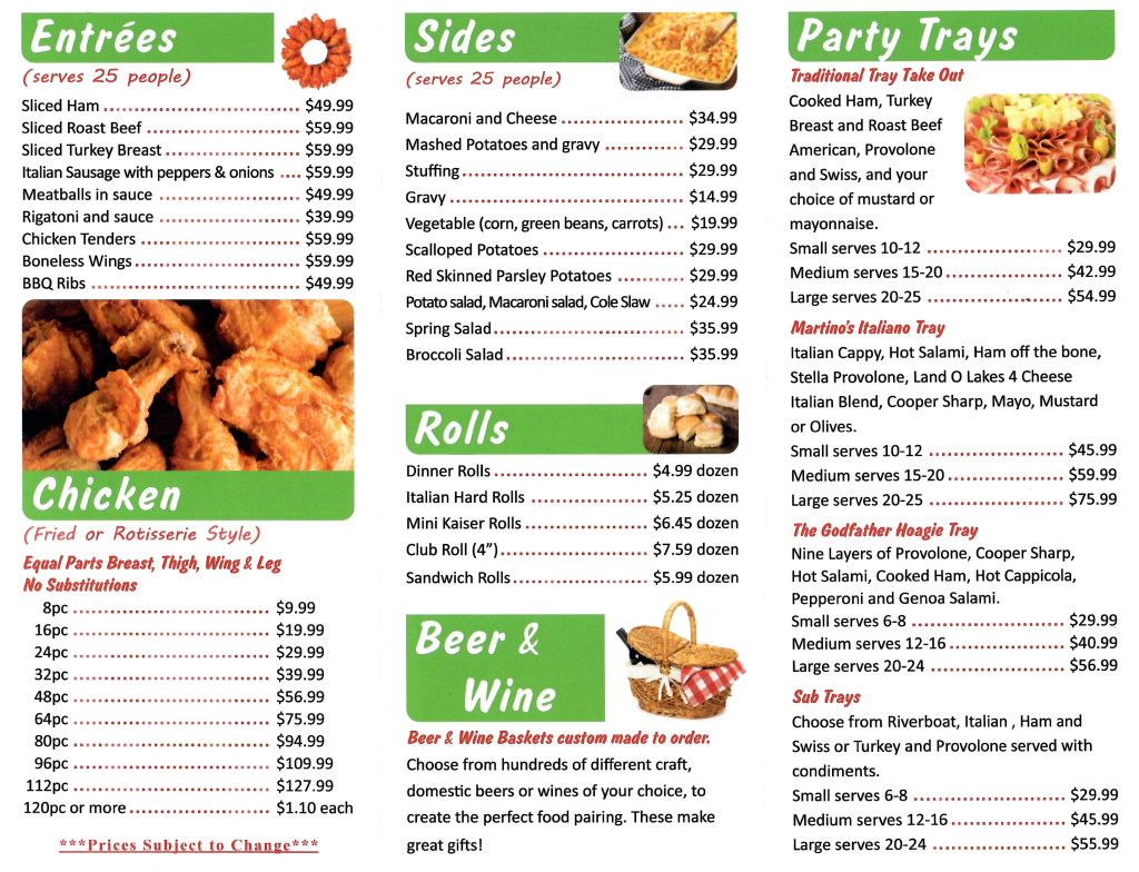 Pick Up and Go Catering | Martino's BI-LO